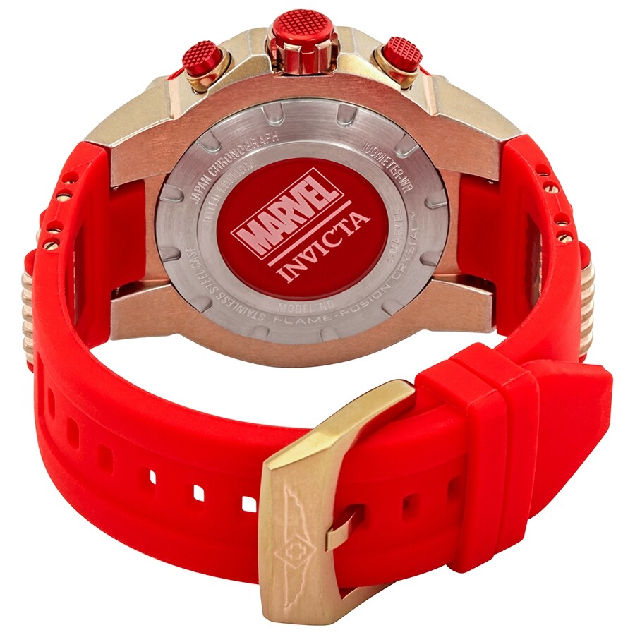 Invicta Marvel Ironman Chronograph Black Dial Men's Watch 25684 ...