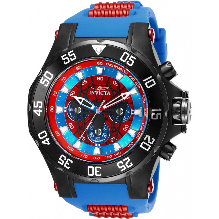 Invicta Marvel Spiderman Chronograph Blue Dial Men's Watch 25689 ...