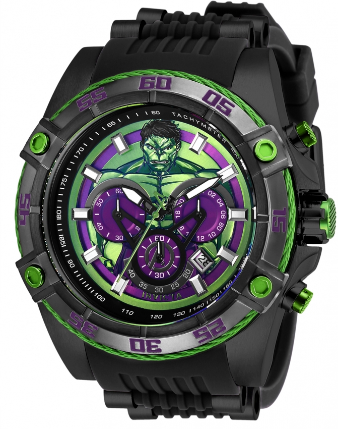 Invicta Marvel Hulk Chronograph Quartz Green Dial Men's Watch 26808 ...