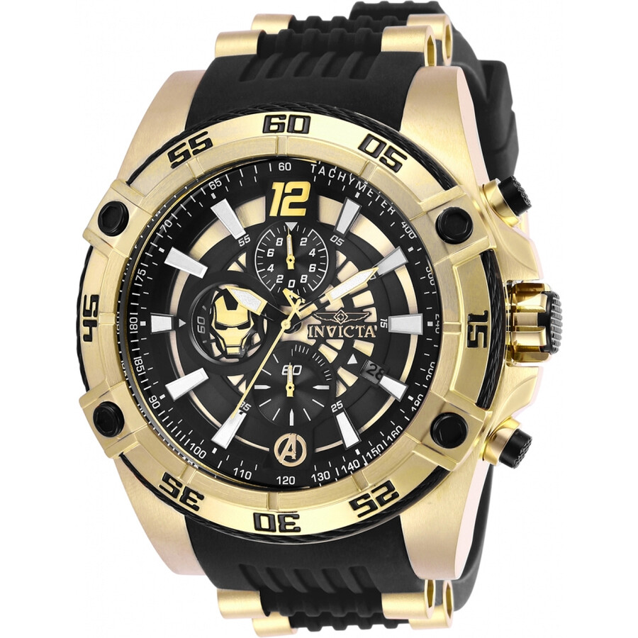 Invicta Marvel Ironman Chronograph Black Dial Men's Watch 26797 ...