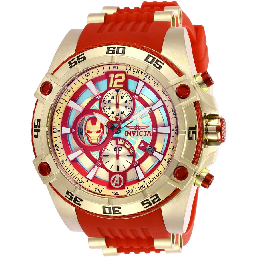 Invicta Marvel Ironman Chronograph Men's Watch 26796 886678322374 ...