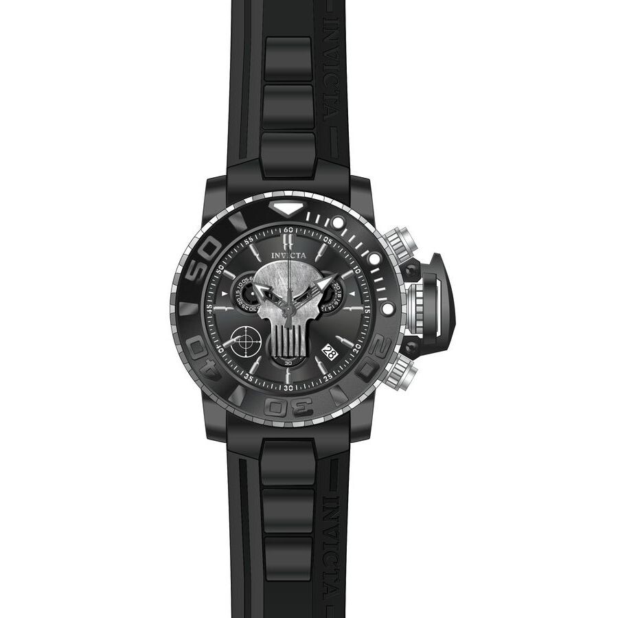 Invicta Marvel Punisher Chronograph Black Dial Ladies Watch 34923 ...