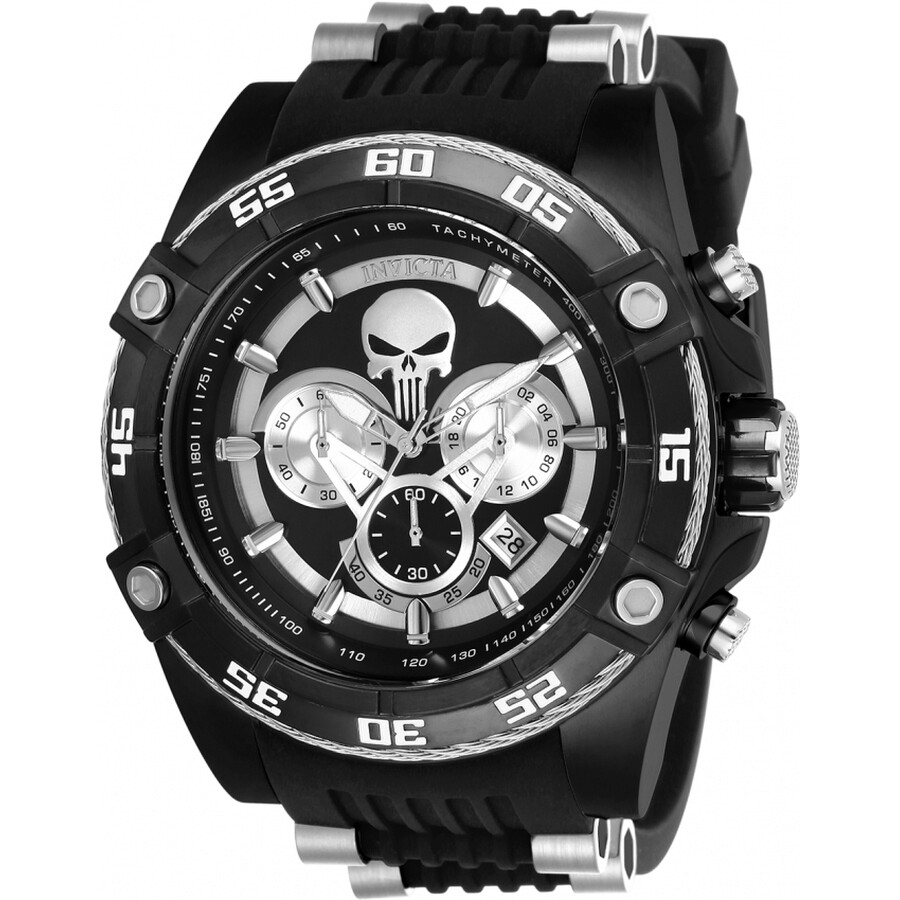 Invicta Marvel Punisher Chronograph Black Dial Men's Watch 26859 ...
