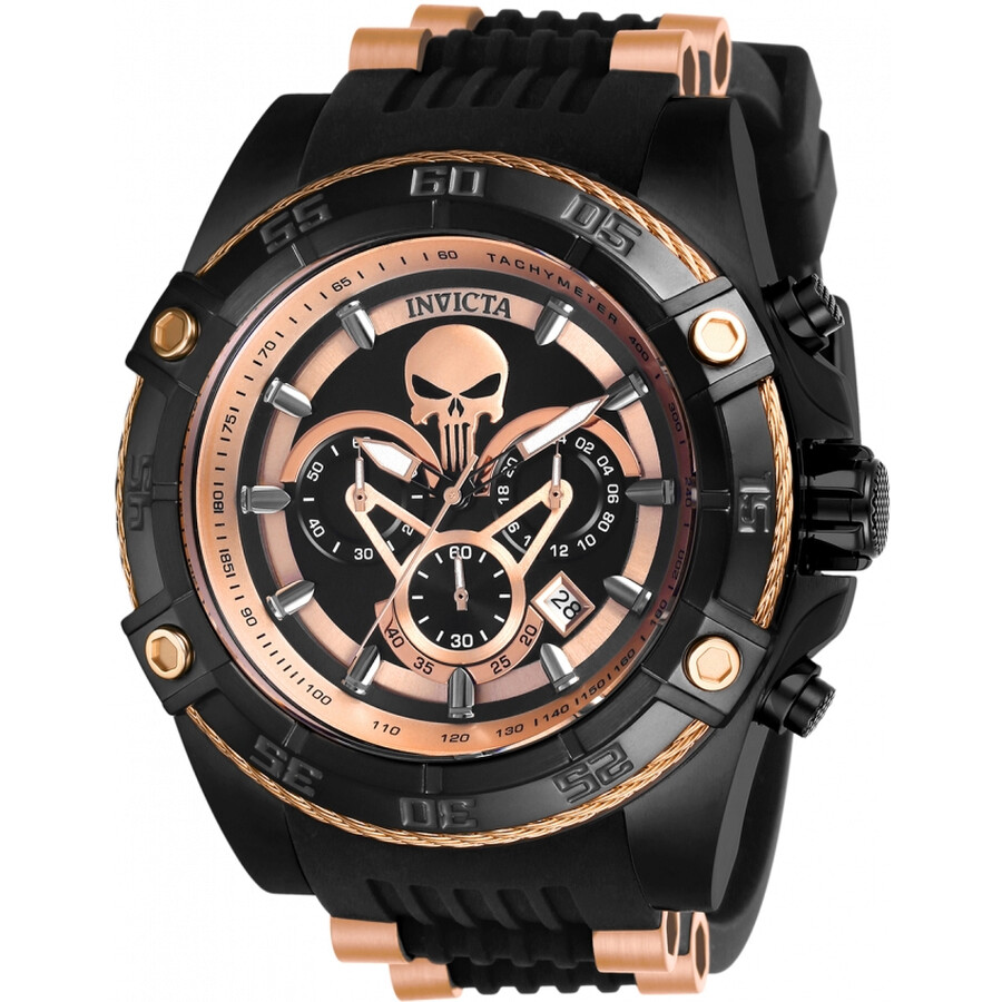 Invicta Marvel Punisher Chronograph Black Dial Men's Watch 26861 ...