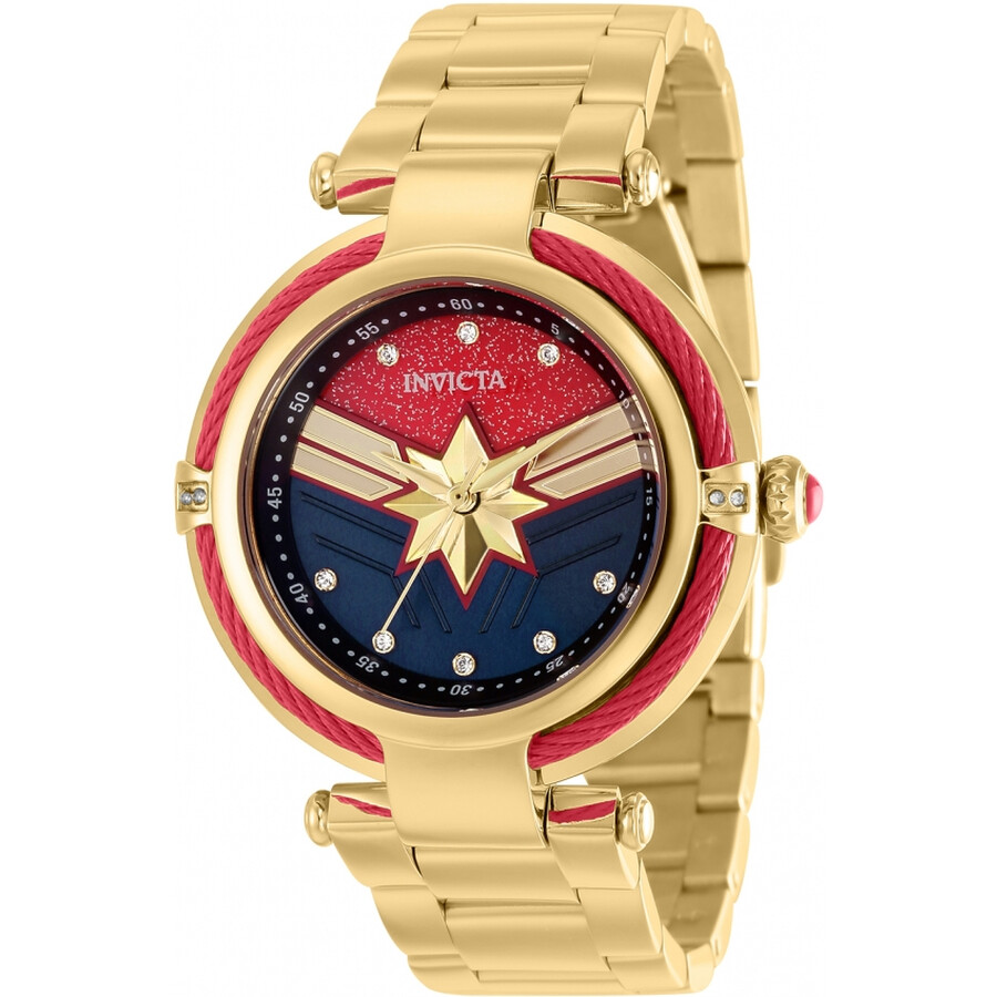 Invicta Marvel Quartz Crystal Stainless Steel Ladies Watch 36953 ...