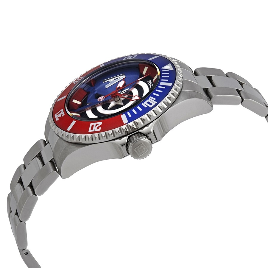 Invicta Marvel Captain America Quartz Pepsi Bezel Men's Watch 29680 ...