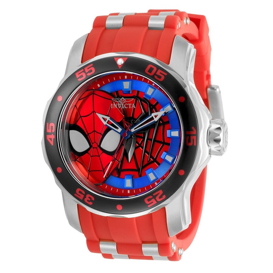 Invicta Marvel Spiderman Quartz Men's Watch 34742 886678415410 - Marvel ...