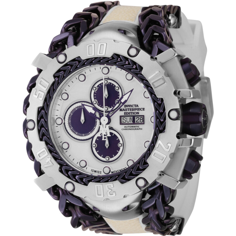Invicta Masterpiece Chronograph Automatic White Dial Men's Watch 44570 ...