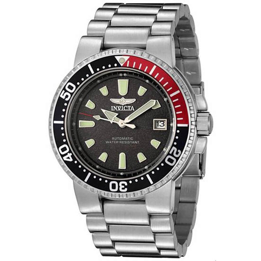 Invicta Men's Stainless Steel Automatic Pro Diver Black Dial Coke Bezel ...