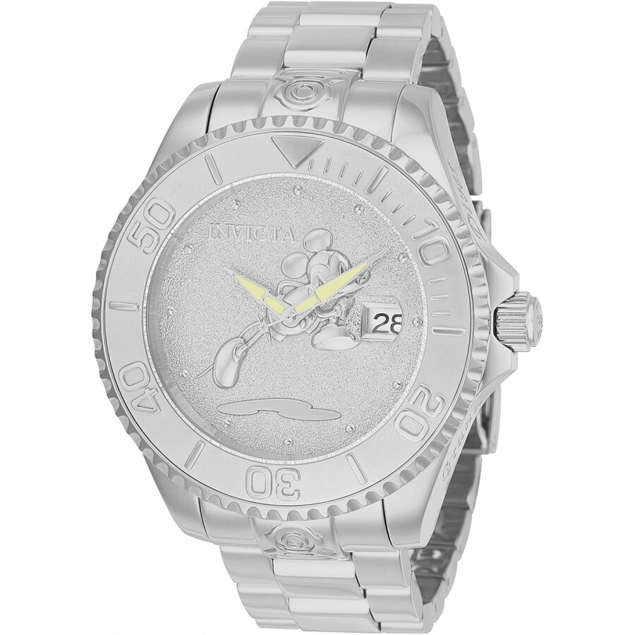 Invicta Men's Disney Automatic 3 Hand Silver Dial Men's Watch 24529 ...