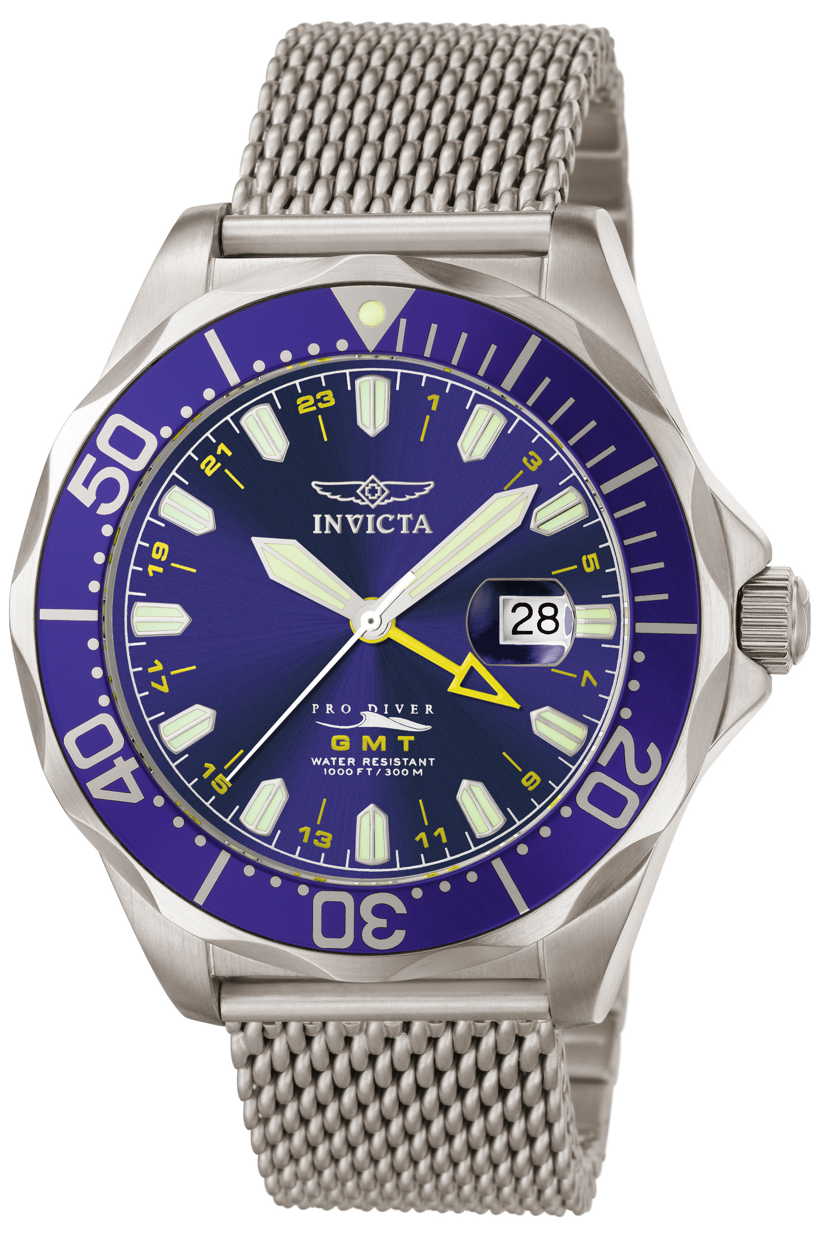 Invicta Men's Grand Pro Diver Collection Stainless Steel Mesh Watch ...