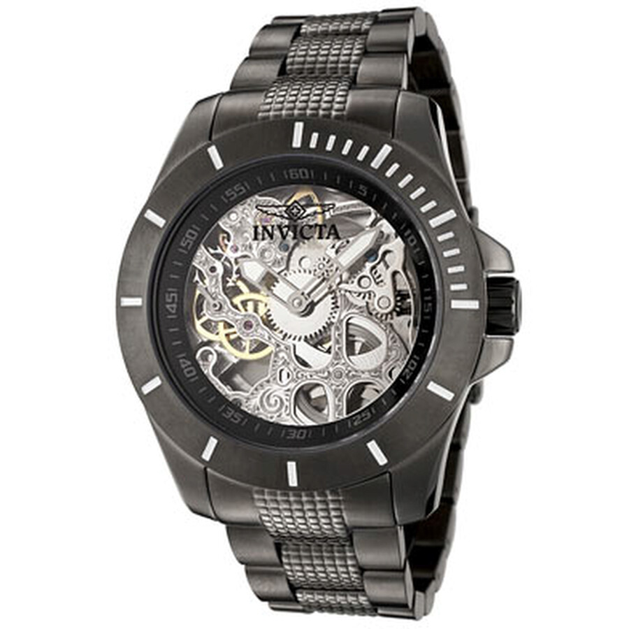 Invicta Men's Pro Diver Mechanical Gun Metal Stainless Steel Watch 0115 ...