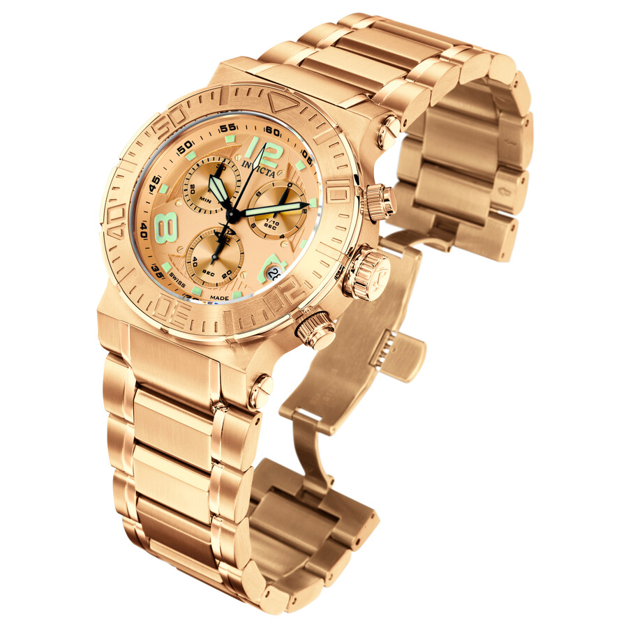 Invicta Men's Reserve Collection Chronograph 18k Rose Gold-Plated ...