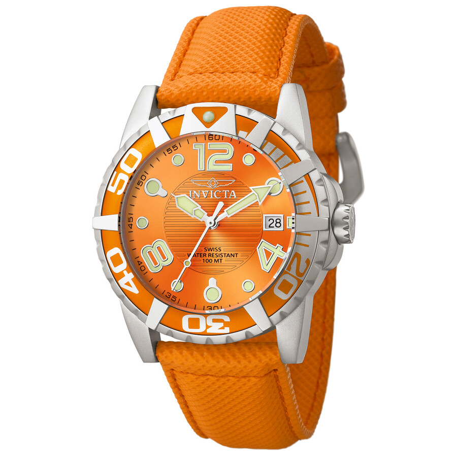 Invicta Men's Signature Aluminum Pro Diver Orange Dial Watch 7247 ...