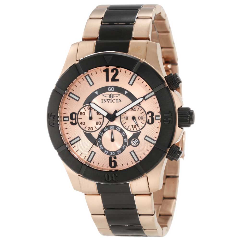 Invicta Men's Specialty Collection Chronograph Rose Dial Two-tone Men's ...