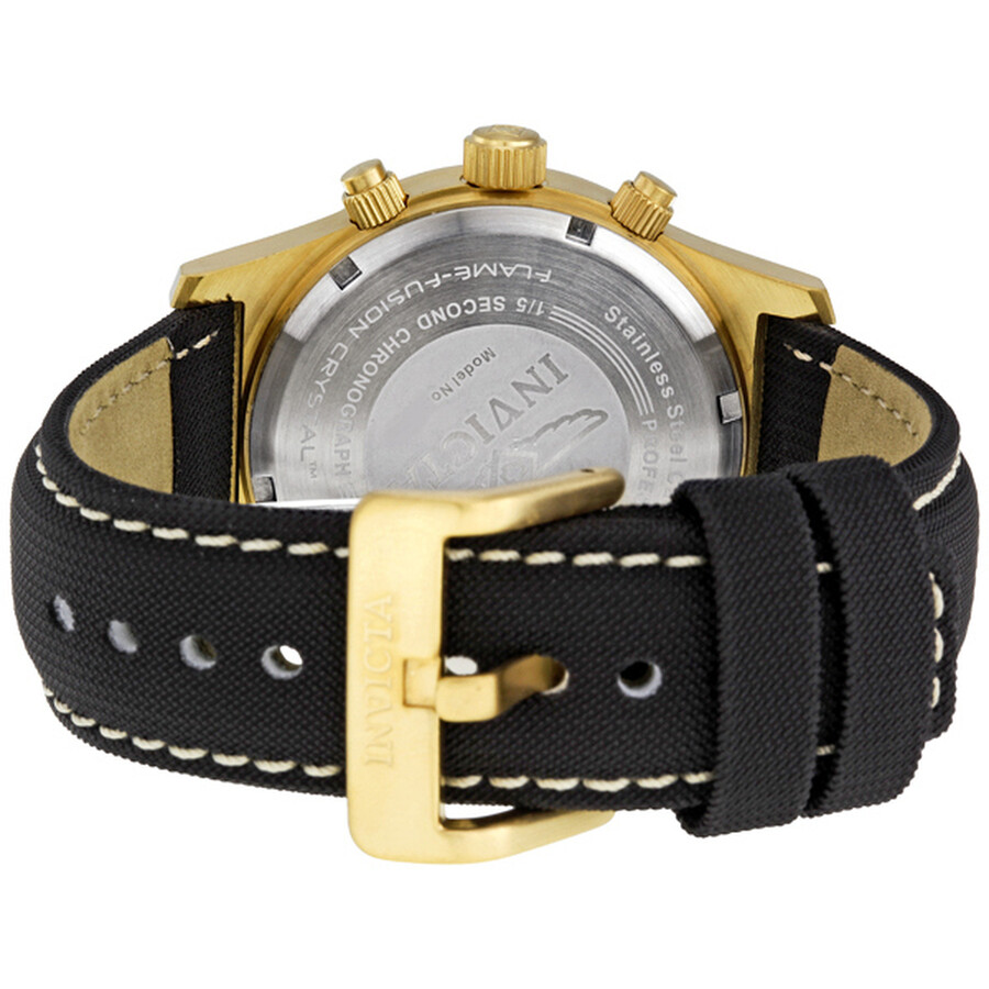 Invicta Military Chronograph Gold-tone Black Dial Men's Watch 1318 ...
