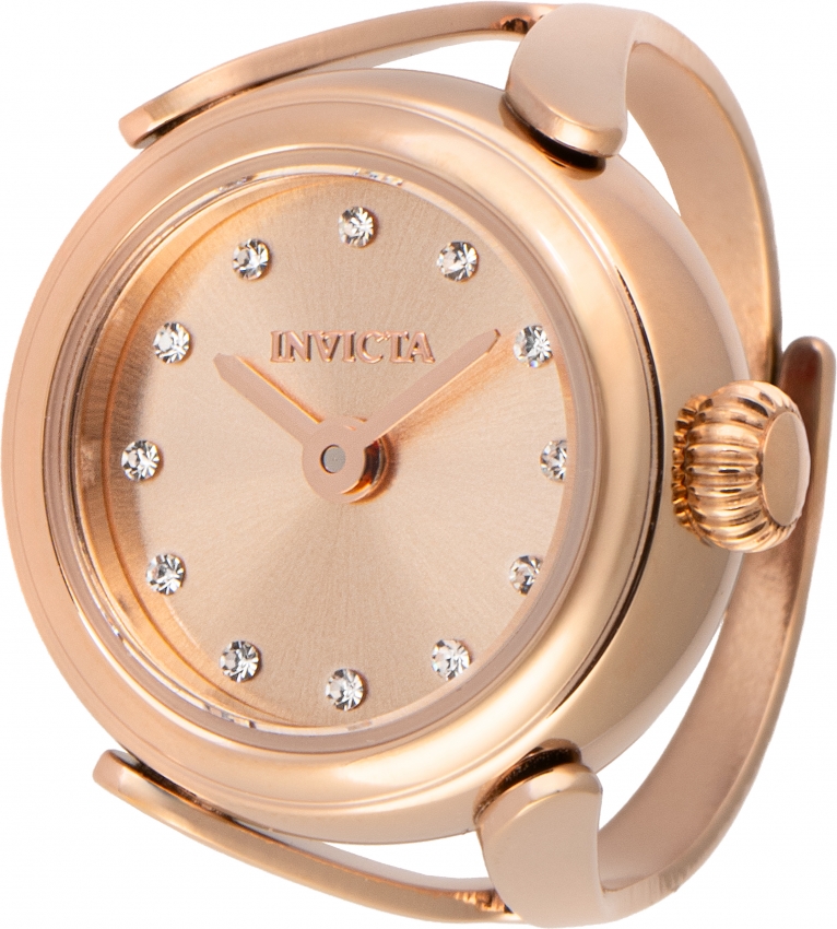 Invicta Mini Angel Quartz Crystal Rose Gold Dial Ladies Watch 48575 ...