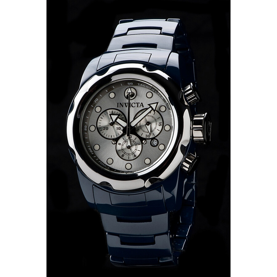 Invicta Mobula Chronograph White Dial Blue Ceramic Men's Watch 0316 ...