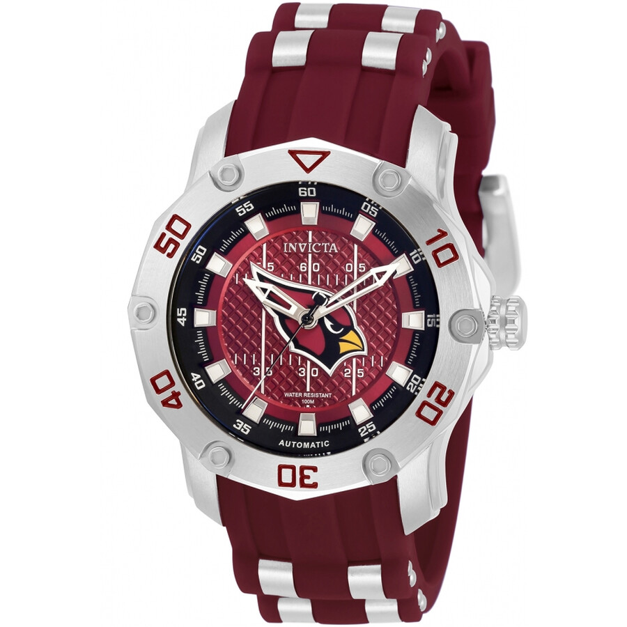 Invicta NFL Arizona Cardinals Automatic Red Dial Ladies Watch 33054 ...