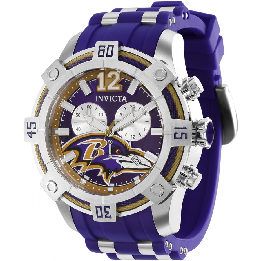 Invicta NFL Baltimore Ravens Chronograph GMT Quartz Men's Watch 35803 ...