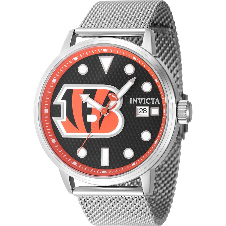 Invicta Nfl Cincinnati Bengals Quartz Black Dial Men's Watch 47995 ...