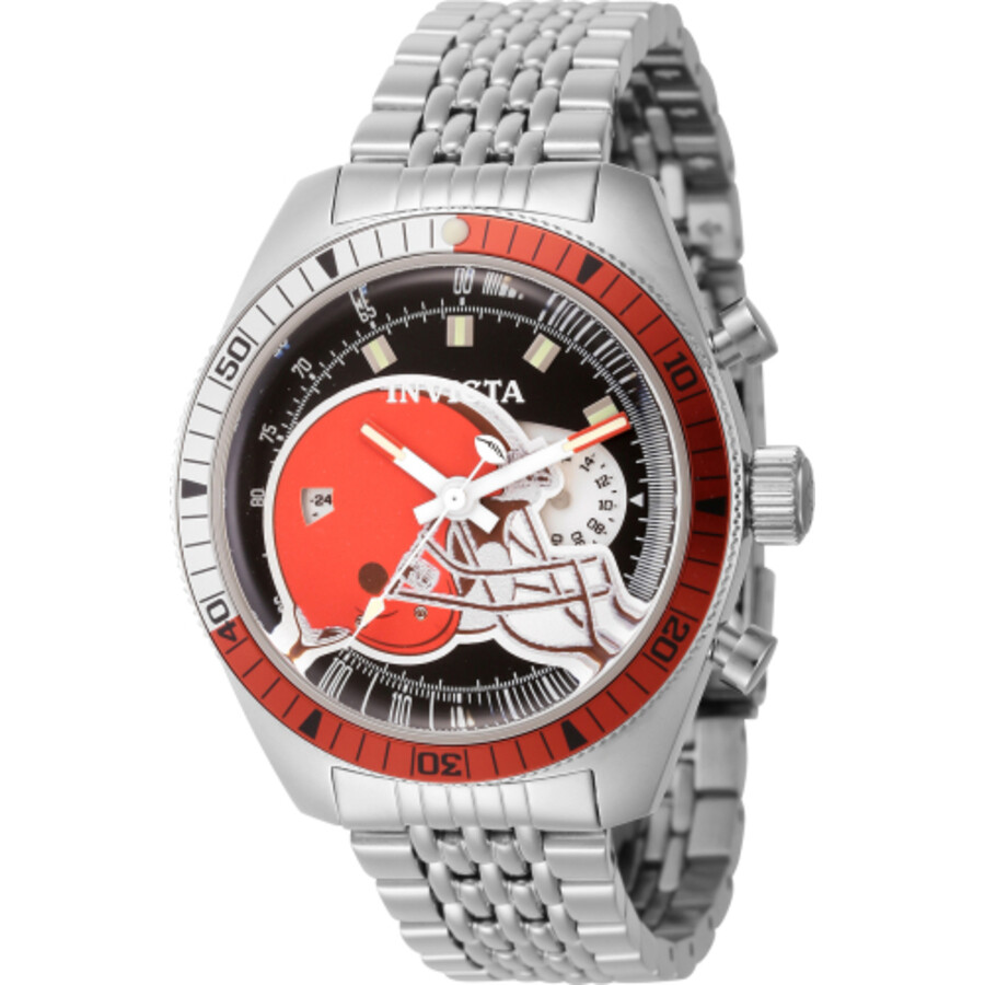 Invicta Nfl Cleveland Browns World Time GMT Quartz Black Dial Men's ...