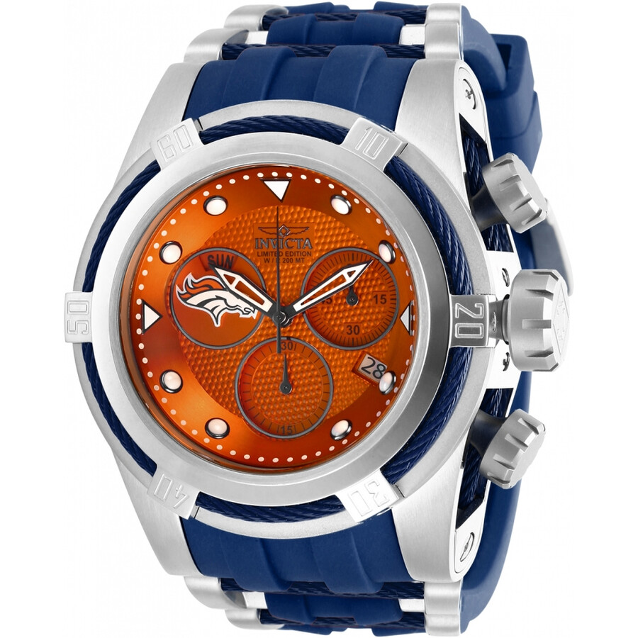 Invicta NFL Denver Broncos Chronograph Quartz Orange Dial Men's Watch ...