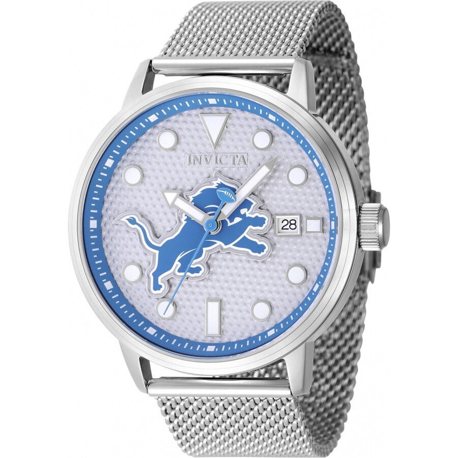 Invicta Nfl Detroit Lions Quartz Grey Dial Men's Watch 47994 ...