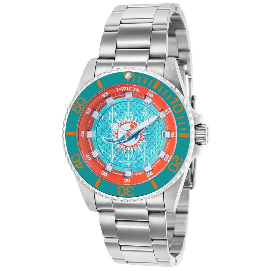 Invicta NFL Miami Dolphins Orange and Blue Dial Ladies Watch 36946 ...