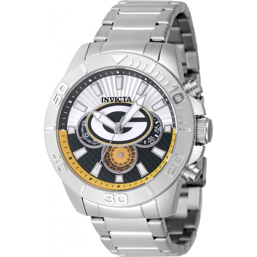 Invicta Nfl Green Bay Packers Chronograph GMT Quartz Men's Watch 47952 ...