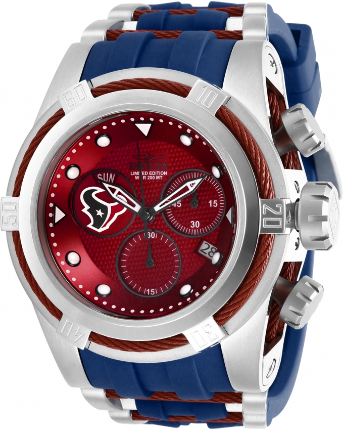 Invicta NFL Houston Texans Chronograph Quartz Red Dial Men's Watch ...