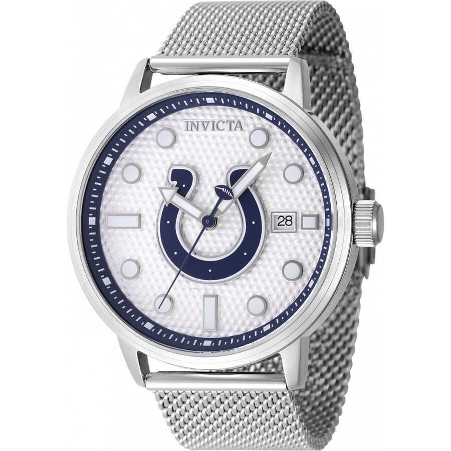 Invicta Nfl Indianapolis Colts Quartz Silver Dial Men's Watch 47997 ...