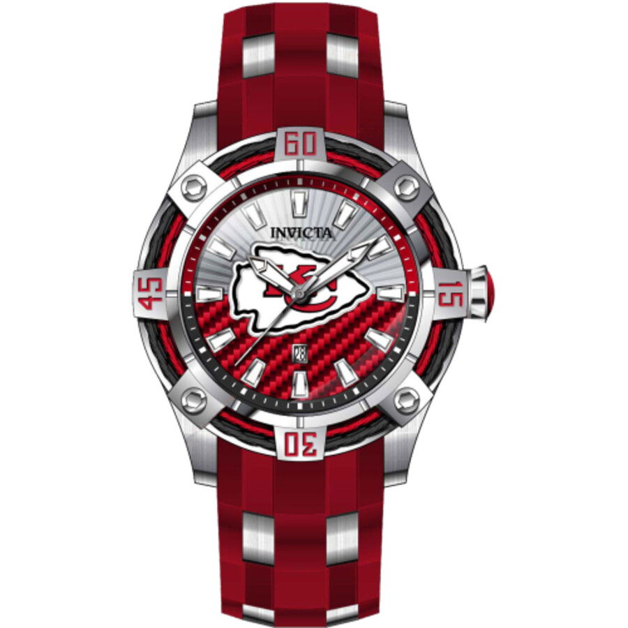 Invicta NFL Kansas City Chiefs Quartz Silver Dial Men's Watch 42070 ...