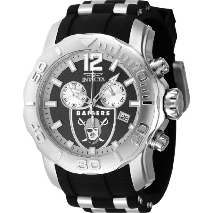 Invicta NFL Las Vegas Raiders Chronograph GMT Quartz Black Dial Men's ...
