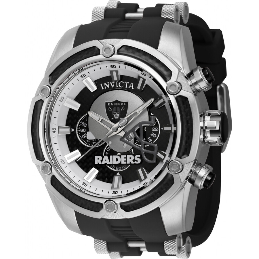 Invicta NFL Las Vegas Raiders Chronograph Quartz Black Dial Men's Watch ...