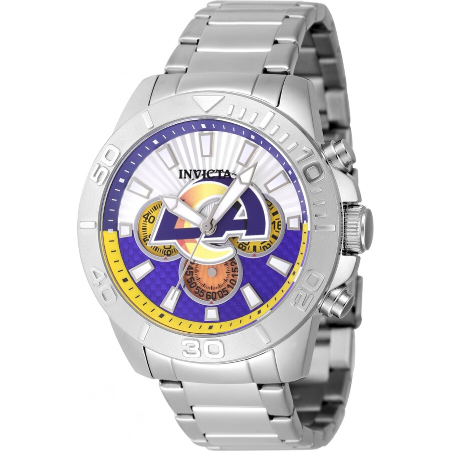 Invicta Nfl Los Angeles Rams Chronograph GMT Quartz Men's Watch 47950 ...