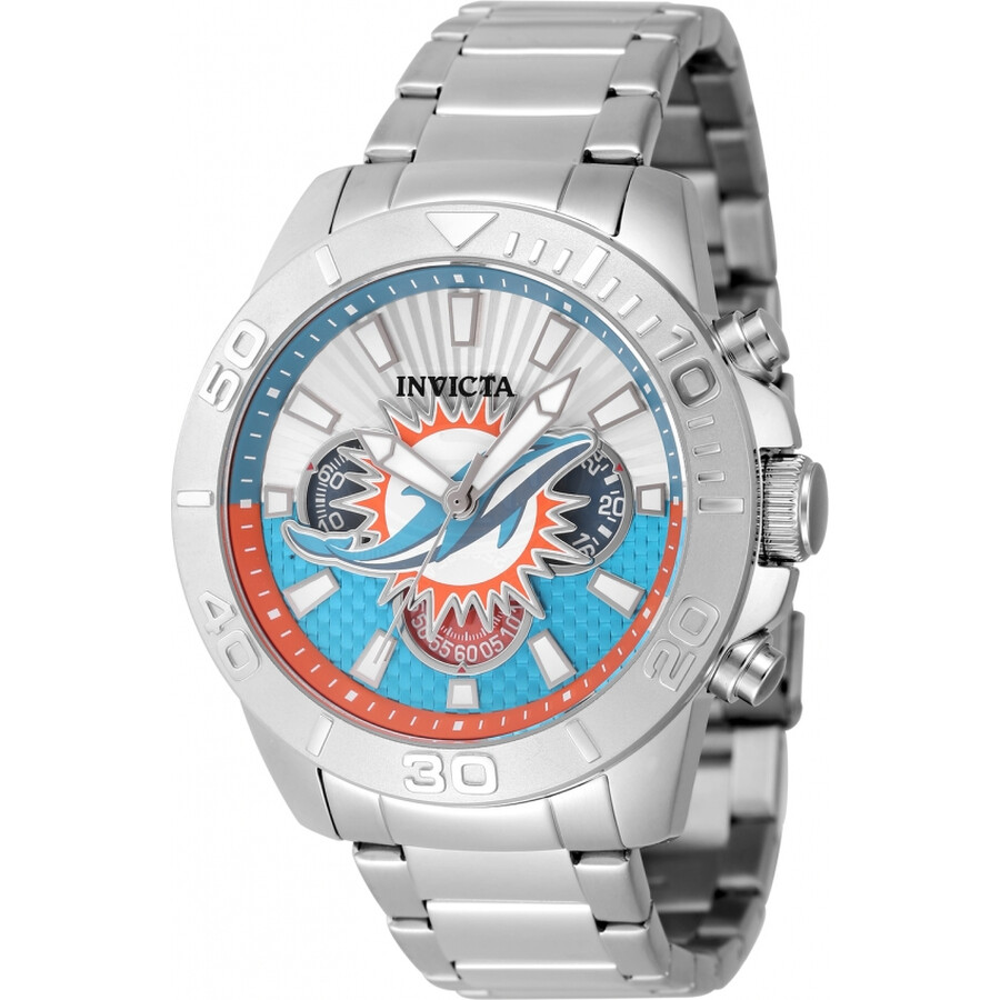 Invicta Nfl Miami Dolphins Chronograph GMT Quartz Men's Watch 47936 ...