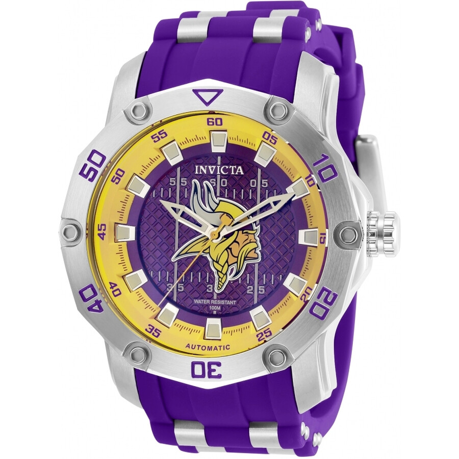 Invicta NFL Minnesota Vikings Automatic Purple Dial Men's Watch 32025 ...