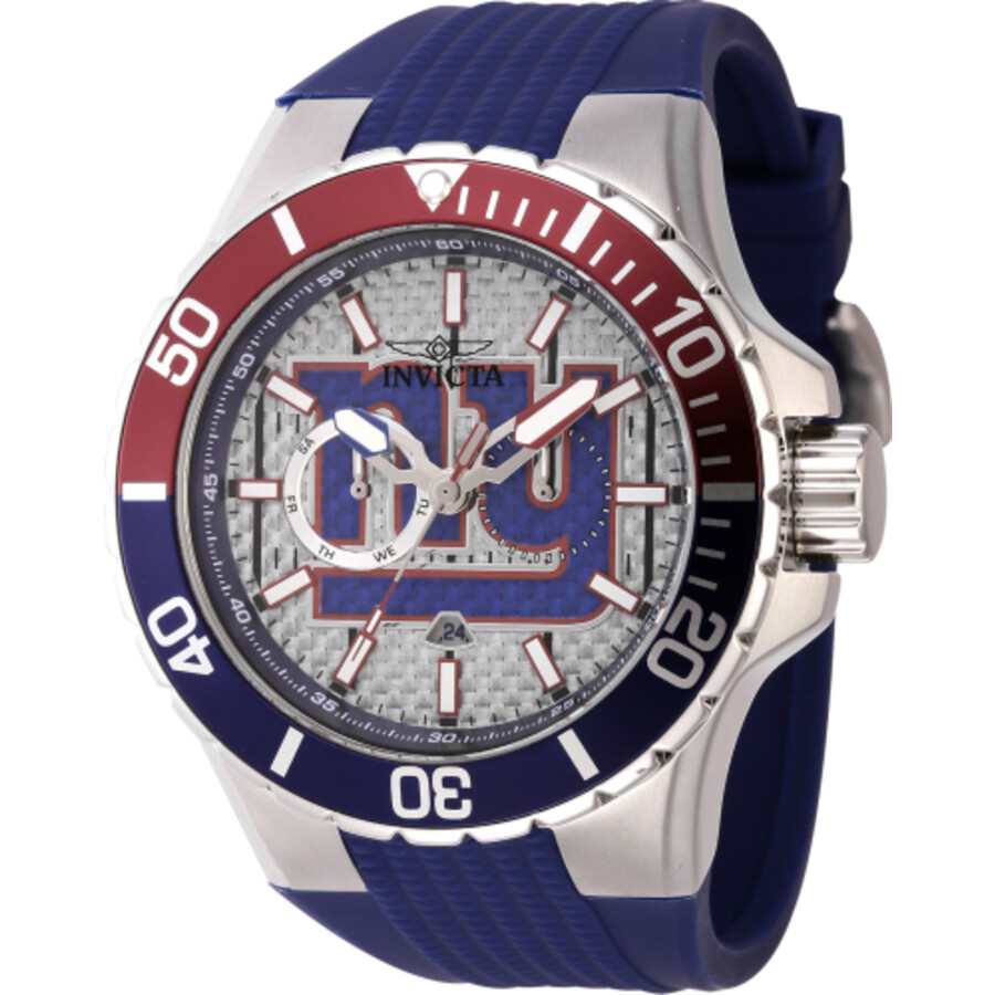 Invicta NFL New York Giants GMT Quartz White Dial Pepsi Bezel Men's ...