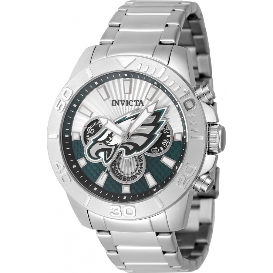 Invicta Nfl Philadelphia Eagles Chronograph GMT Quartz Men's Watch ...