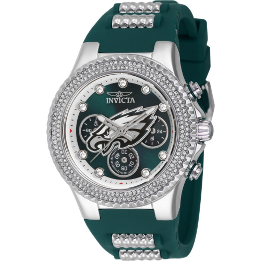 Invicta NFL Philadelphia Eagles Chronograph Quartz Crystal Green Dial ...