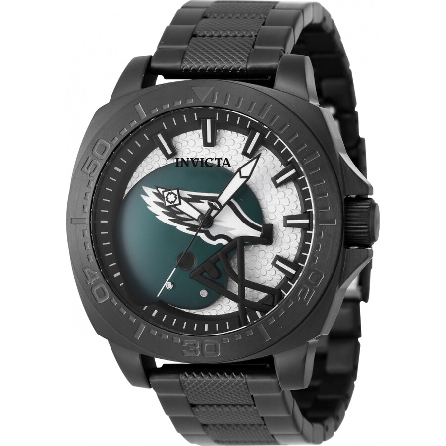 Invicta Nfl Philadelphia Eagles Quartz Silver Dial Men's Watch 47872 ...