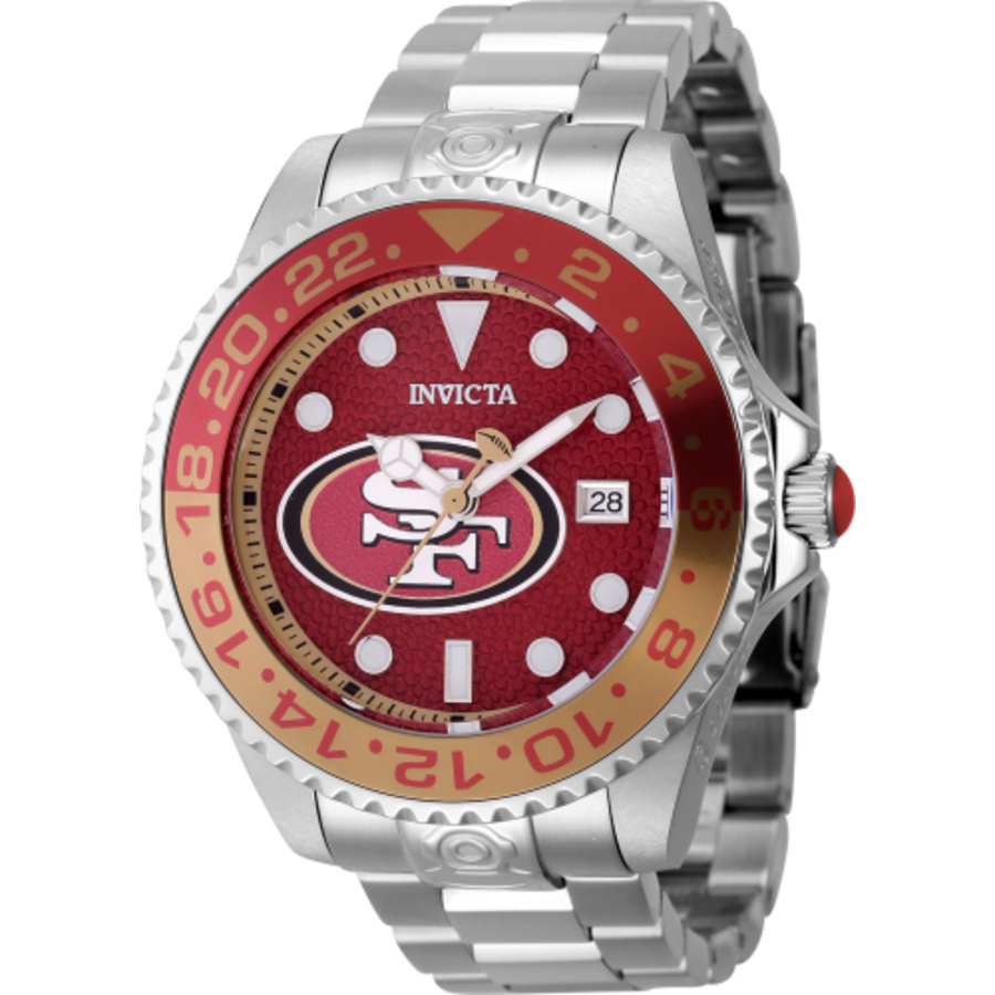 Invicta NFL San Francisco 49ers Automatic Date Dive Red Dial Men's ...