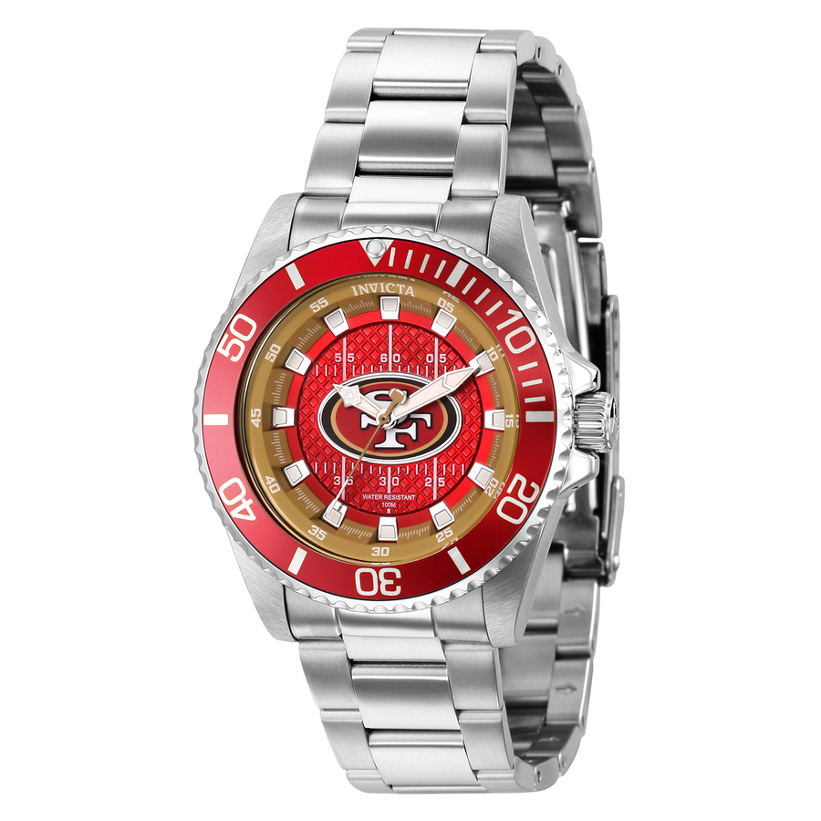Invicta NFL San Francisco 49ers Quartz Red Dial Ladies Watch 36930 ...