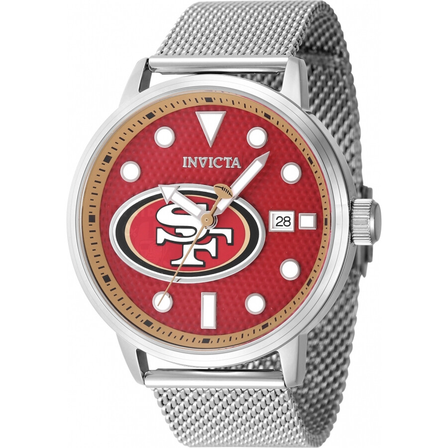 Invicta Nfl San Francisco 49ers Quartz Red Dial Men's Watch 47971 ...