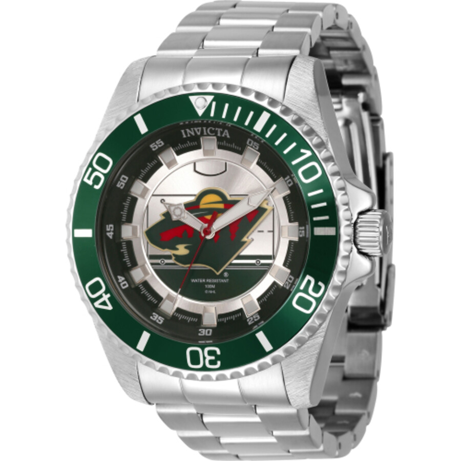 Invicta NHL Minnesota Wild Quartz Silver Dial Men's Watch 42250 ...