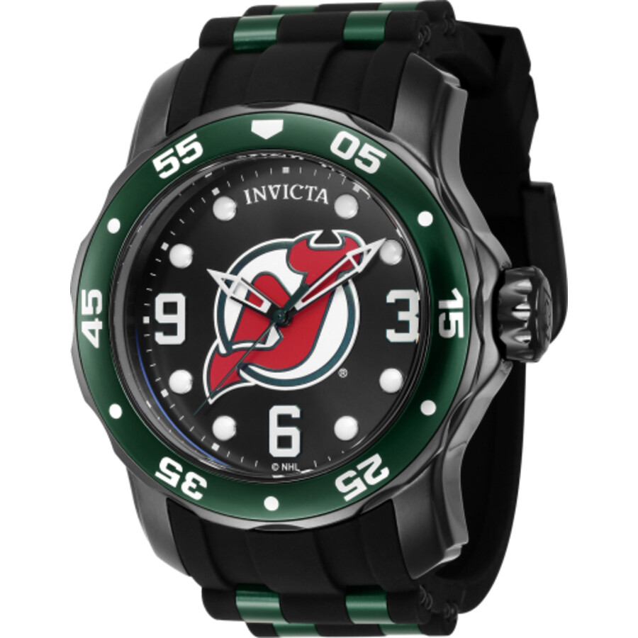 Invicta NHL New Jersey Devils Quartz Black Dial Men's Watch 42653 ...