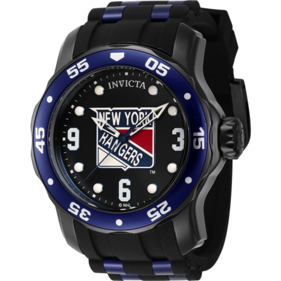 Invicta NHL New York Rangers Quartz Black Dial Men's Watch 42649 ...