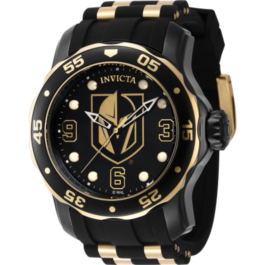 Invicta NHL Vegas Golden Knights Quartz Black Dial Men's Watch 42321 ...