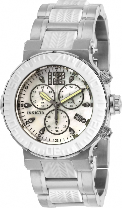 Invicta Ocean Reef Chronograph Quartz White Dial Ladies Watch 29666 ...